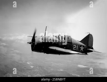 BREWSTER BUFFALO American fighter aircraft flown by No 67 Squadron RAF ...