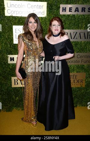 Elizabeth Hurley and Glenda Bailey attending the Lincoln Center ...