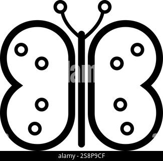 butterfly spring glyph icon vector illustration Stock Vector Image ...
