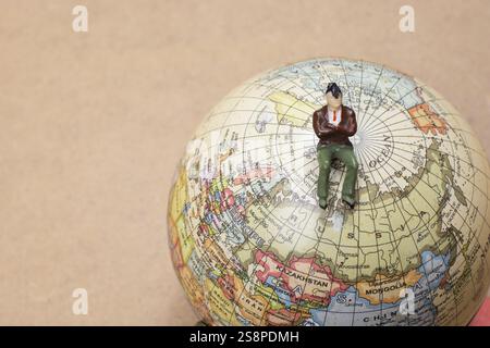 Model globe for environment and conservation. Global business or ...