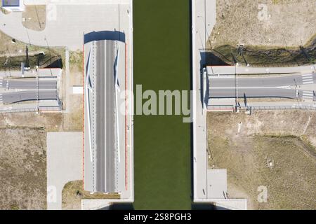 The Vistula Spit canal, Nowy swiat shipping canal in the town of ...