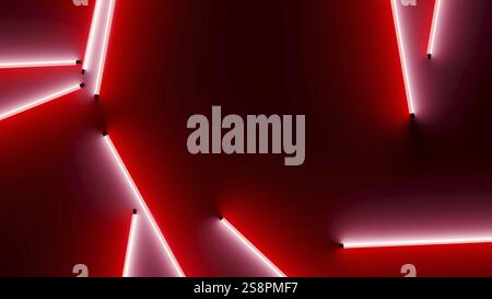 A 3D illustration of red neon tubes texture background Stock Photo - Alamy