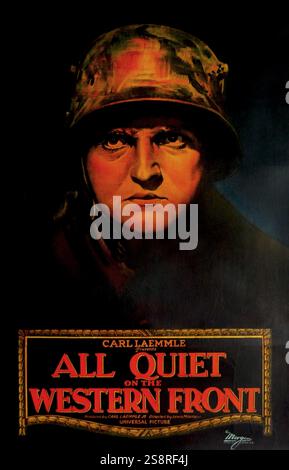 The poster for the 1930 film All Quiet on the Western Front depicts key ...