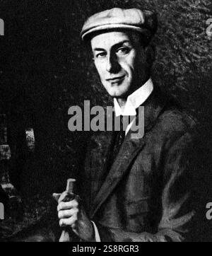 Photograph of Wilbur Wright (1867-1912) an American inventor and aviation pioneer. Dated 20th ...