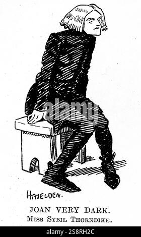 Cartoon of Sybil Thorndike (1882-1976) an English actress and Carol ...