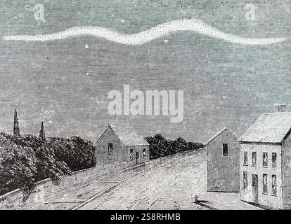 Illustration depicting the Aurora Borealis observed from Orléans. Dated ...