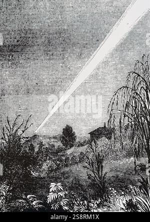 Engraving depicting the Great Comet of 1843. Dated 19th Century Stock ...