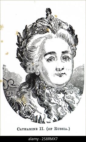 Portrait of Catherine the Great (1729-1796) Empress of Russia. Dated ...