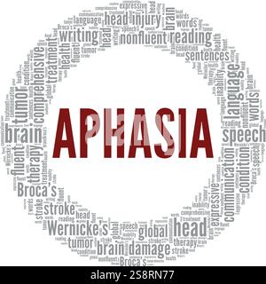 Aphasia conceptual vector illustration word cloud isolated on white ...
