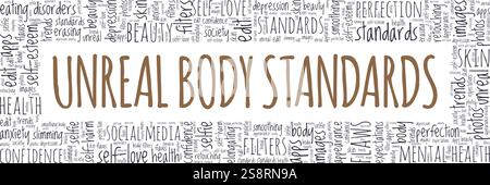 Unreal Body Standards conceptual vector illustration word cloud ...