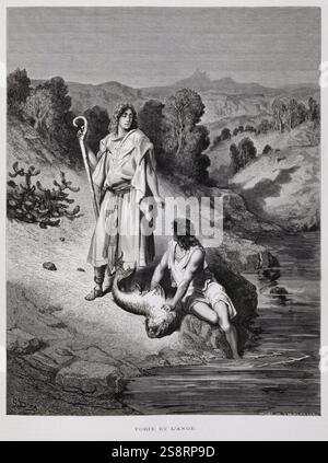 'Landscape with Tobit and the Angel' is a religious painting depicting ...