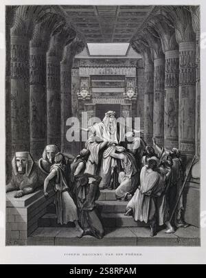 Joseph Makes himself Known to His Brethren (Genesis) from Antique 19th ...