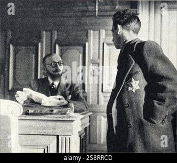 Jewish yellow star from Nazi Germany early 1940s Holocaust World War II ...