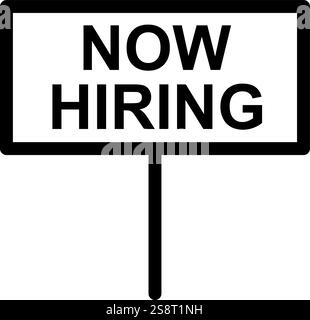 Now Hiring icon vector. Suitable for mobile apps, web apps and print ...
