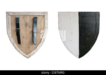 The front and back of a medieval shield Stock Photo - Alamy