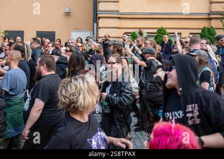 Audience at Punk ja Yäk punk rock festival in Turku, Finland Stock ...
