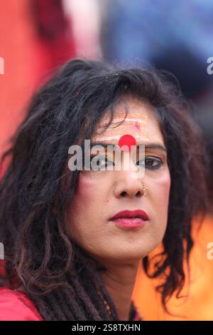 Transgender sadhu at the Kinnar Akhara, Maha Kumbh Mela, Prayagraj ...
