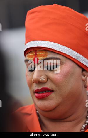 Transgender sadhu at the Kinnar Akhara, Maha Kumbh Mela, Prayagraj ...