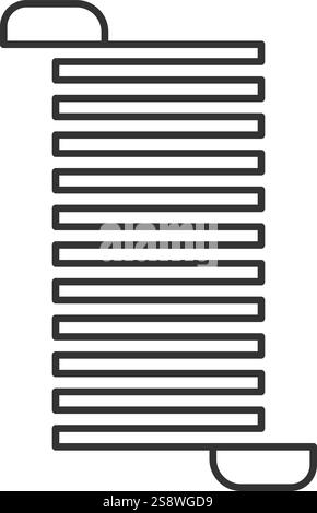 Wire springs and steel curved flexible coils forming a linear spiral ...