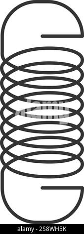 Metallic coils, motor machine spiral sign, wire springs and steel ...