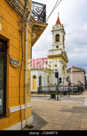 Cathedral of Punta Arenas, the southernmost town in Chile, located in ...