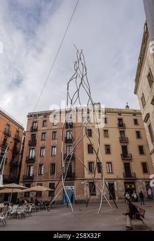 ´Castellers´ in Plaça de Sant Jaume, Barcelona. Catalonia, Spain Stock ...
