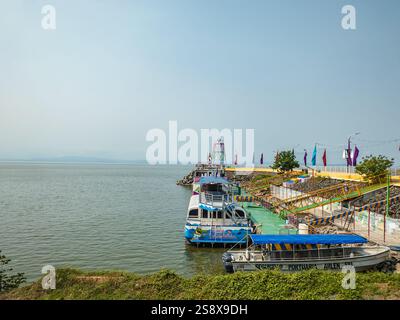 Salvador Allende Pier at Xolotlan Lake - Managua, Nicaragua Stock Photo ...
