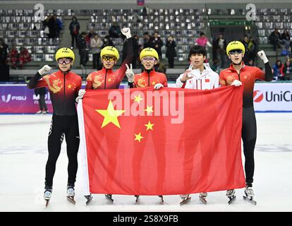 (L to R) Guanyi Liu, Tianyi Zhang, Guixu Song and Kun Li (CHN ...