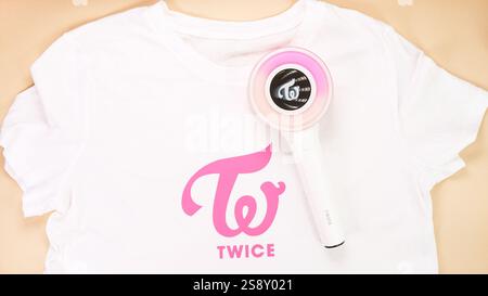 S. Korean girl group TWICE South Korean girl group TWICE poses for a ...