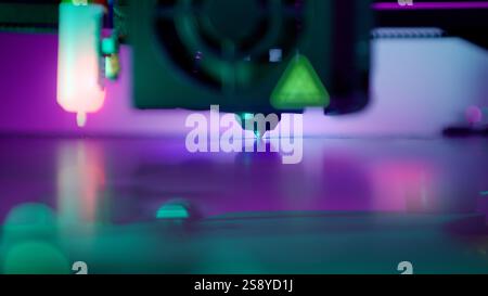 3d printer header nozzle printing plate surface neon colors home ...