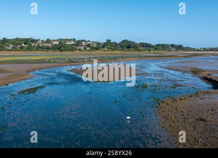 The beautiful landscape of Hayle estuary in Hayle, Cornwall, England ...