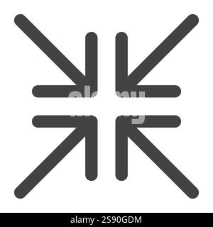 Arrow minimize Stock Vector Image & Art - Alamy