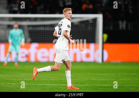 Hugo Larsson of Eintracht Frankfurt looks on during the UEFA Champions ...