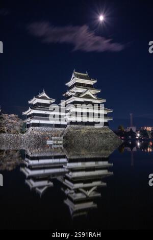 Ancient Japanese Castle at night (Matsumoto, Nagano Stock Photo - Alamy
