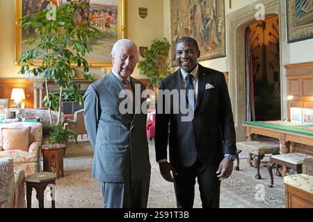 King Charles III holds an audience with David Tiva Kapu upon his ...