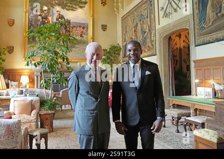 King Charles III holds an audience with Prime Minister of Canada Mark ...