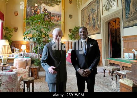 King Charles III holds an audience with David Tiva Kapu upon his ...