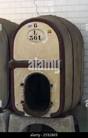 A picture of some abandoned barrels in a scary place Stock Photo - Alamy