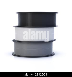 3D printer filament material background. 3D illustration Stock Photo ...