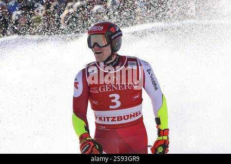 KITZBUEHEL, AUSTRIA - JANUARY 24: Stefan Babinsky of Austria during the ...