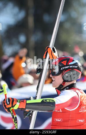 KITZBUEHEL, AUSTRIA - JANUARY 24: Stefan Babinsky of Austria during the ...