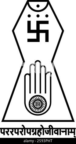 Jain Prateek Chihna, Jainism religion icon. Official symbol of Jainism ...
