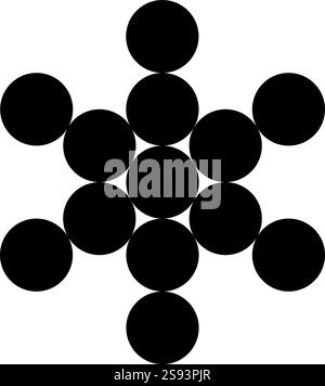 Fruit of life symbol Sacred geometry set icon grey black color vector ...