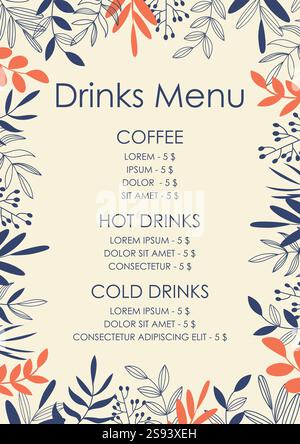 Winter drinks vector design template. Hand drawn engraved style mulled ...