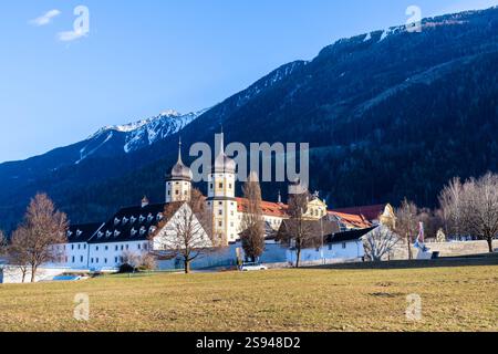 View of Stams Abbey (Stift Stams) in Stams, Imst district, Tyrol ...