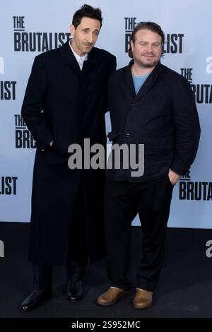Director Brady Corbet and actor Adrien Brody attend 'The Brutalist ...