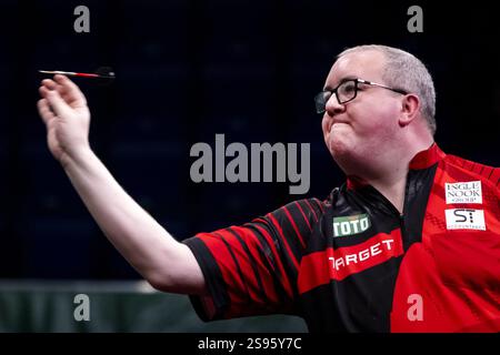 Darts player Stephen Bunting in the crowd ahead of the Legends match at ...