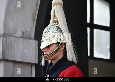 Female soldier, King's Lifeguard, Household Cavalry, Horseguards Parade ...