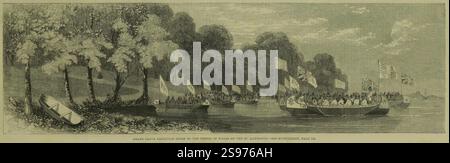 Grand canoe reception on the St Lawrence River Stock Photo - Alamy