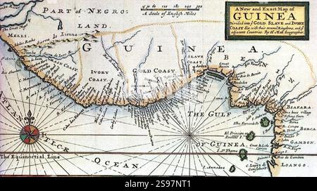 Guinea map 1725 Stock Photo - Alamy